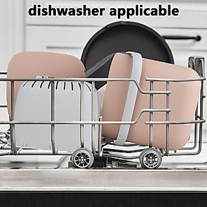 ASelected 2 Sets Kitchen Food Waste Compost Caddy Bin, Countertop Bin, 6.5L, for Food Waste Recycling, Plastic Container with Removable Filter Inner Bucket, with Lid and Handle, Light Coffee