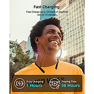 iFory Bluetooth Neckband Headphones, Wireless Bluetooth 5.3 Magnetic Earphones with HiFi Headsets, Sports Waterproof Earphones with Durability, Noise Cancelling with Mic for Gym Workout 18h Playtime