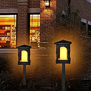 Merkisa Solar Lantern, IP65 Waterproof Solar Lights Outdoor Decorative with Assembly Accessories, 3 Light Modes Solar Powered Outdoor Lights for Patio, Garden, Yard and Table (2 Pack)