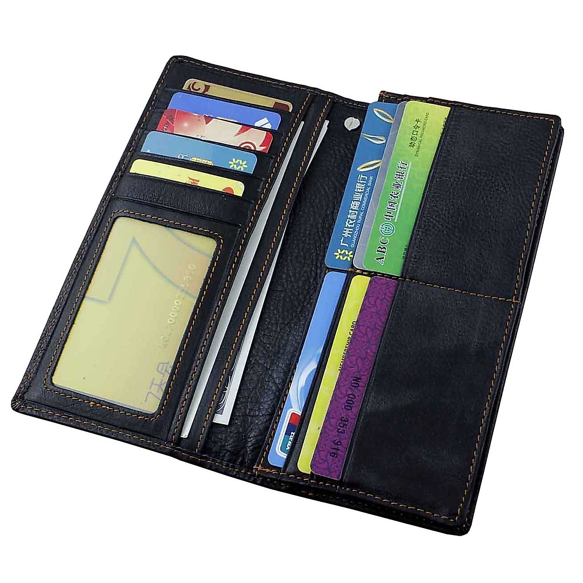 vogueteen Real Leather Mens Biker Card/Money Long Wallet Purse W/Jeans Key Chain