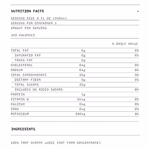 Cheribundi 100% PURE Tart Cherry Juice, No Sugar added - Pro Athlete Post Workout Recovery - Fight Inflammation and Support Muscle Recovery - 8 oz, 12 Pack