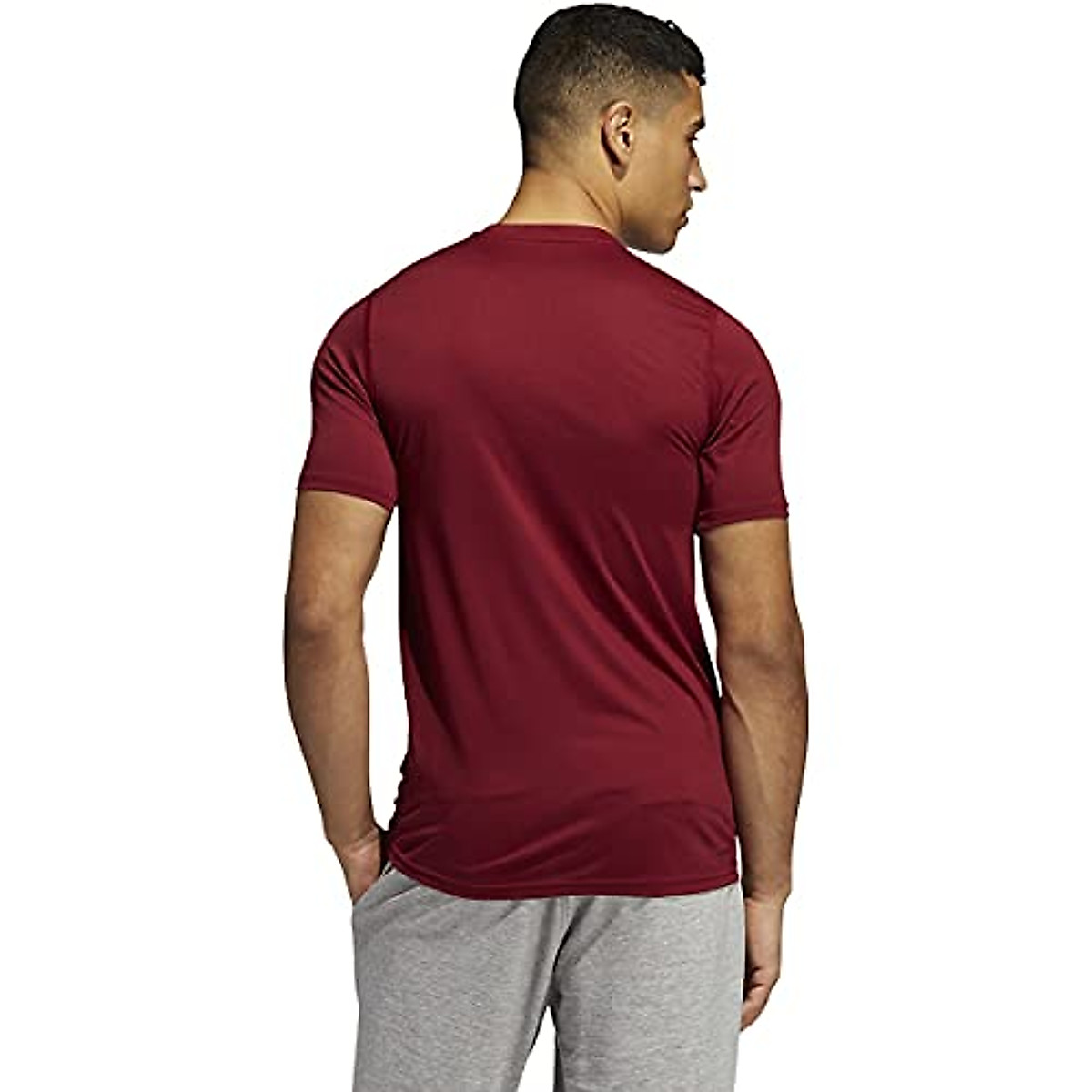 Mens Adidas Collegiate Burgundy/White Creator Short Sleeve T-Shirt - S