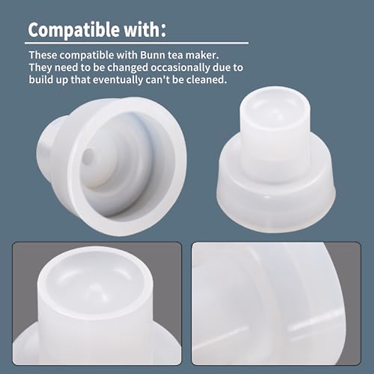 15 Pack 00600.1000 Faucet Silicone Rubber Seat Cup Replacement Parts, Compatible with Bunn Beverage Equipment