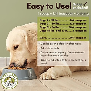 Wholistic Pet Organics WholeCran Intense: Organic Cranberry Powder for Dogs Urinary Tract Support Kidney Support for Dogs UTI Treatment Vitamin C and Antioxidants Dog Incontinence Product