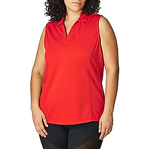 PGA TOUR Women's Airflux Sleeveless Golf Polo Shirt (Size X-Small-XX-Large), Lychee
