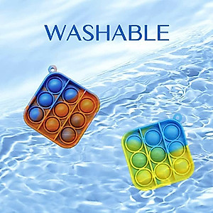 Christmas 60Pcs Mini Pop Push It Keychain Fidget Toy Pack,Mini Pop Push It Bubble Fidget Sensory Toys,Toys for Kids Adult Gifts