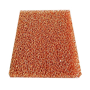 5PPI-130PPI Porous Foam Copper CU Metal Foam Sponge Copper (300×300×5mm, 1)