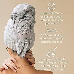 VOLO Hero Cloud Pink Hair Towel | Ultra Soft, Super Absorbent, Quick Drying Nanoweave Fabric | Reduce Dry Time by 50% | Towel Wrap for All Hair Types | Anti Frizz & Anti Breakage | Reusable Packaging