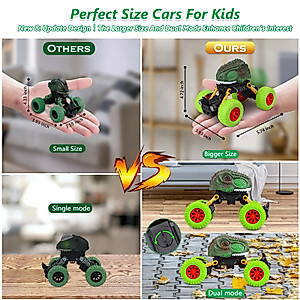 Toddler Toys Cars Kids Toys for 2 3 4 5 6 7 8 Year Old Boys: Pull Back Dinosaur Toys for Kids 3-5 | Toddler Boy Toys Age 4-5 Two Mode Monster Trucks for Boy Toys Christmas Birthday Gifts for Kids