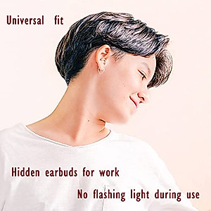 Xmenha Black Smallest Invisible Hidden Earbuds Small for Work Wireless Bluetooth Micro Mini Tiny Sleep Earbuds for Small Ears Noise Cancelling Ear Buds Sleepping Buds Invisible Earbud Small Cute