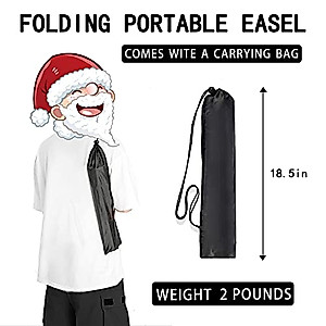 Artist Easel Stand for Display Wedding Sign & Poster - 63 Inches Tall Easle for Display Holder - Portable Collapsable Poster Easel - Floor Adjustable Metal Painting Easels Tripod Black