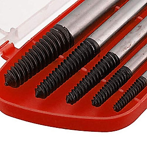 【The Best Deal】OriGlam 5PCS Screw Extractor Easy Out Set Drill Bits, Guide Broken Damaged Bolt Remover Tools Kit Set 3-9mm