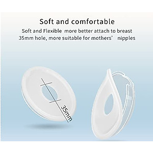 Chargenyang Breast Shells Nursing Cups Milk Saver Protect Sore Nipples for Breastfeeding Collect Breastmilk Leaks for Nursing Moms Soft and Flexible Silicone Material Reusable, 2-Pack