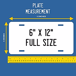 Personalized Florida License Plate 6" X 12" (inches) Aluminum. Add Your Name, Text or Numbers.Full Size Novelty Plate - Fits Car and Truck License Plate Holders VER.2