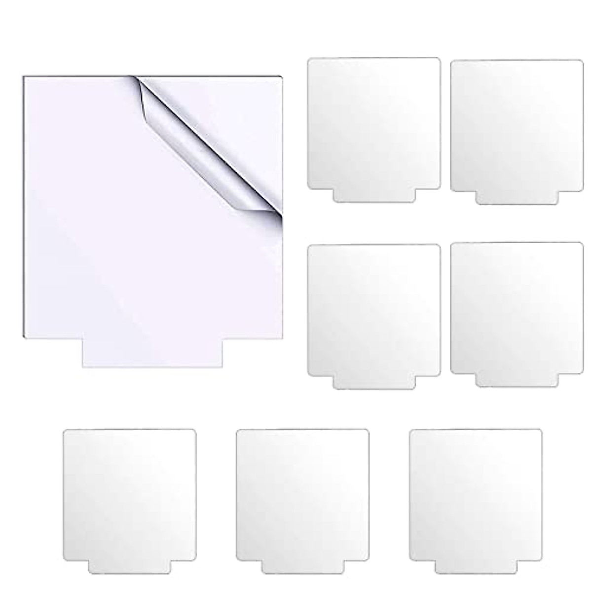 Terrilee 7Pcs 2mm Clear Acrylic Blanks for Light Base Acrylic Sheet Cast Plexiglas - Square(5.9*5.9'') Acrylic Panel Sign Blank with Double Sides Protective for LED DIY Display Projects Craft (7 Pcs)