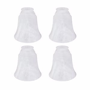 Aspen Creative Alabaster 23105-4 Transitional Style Replacement Bell Shaped Glass Shade, 2 1/8" Fitter Size, 5 1/2" high x 5" Diameter, 4 Pack