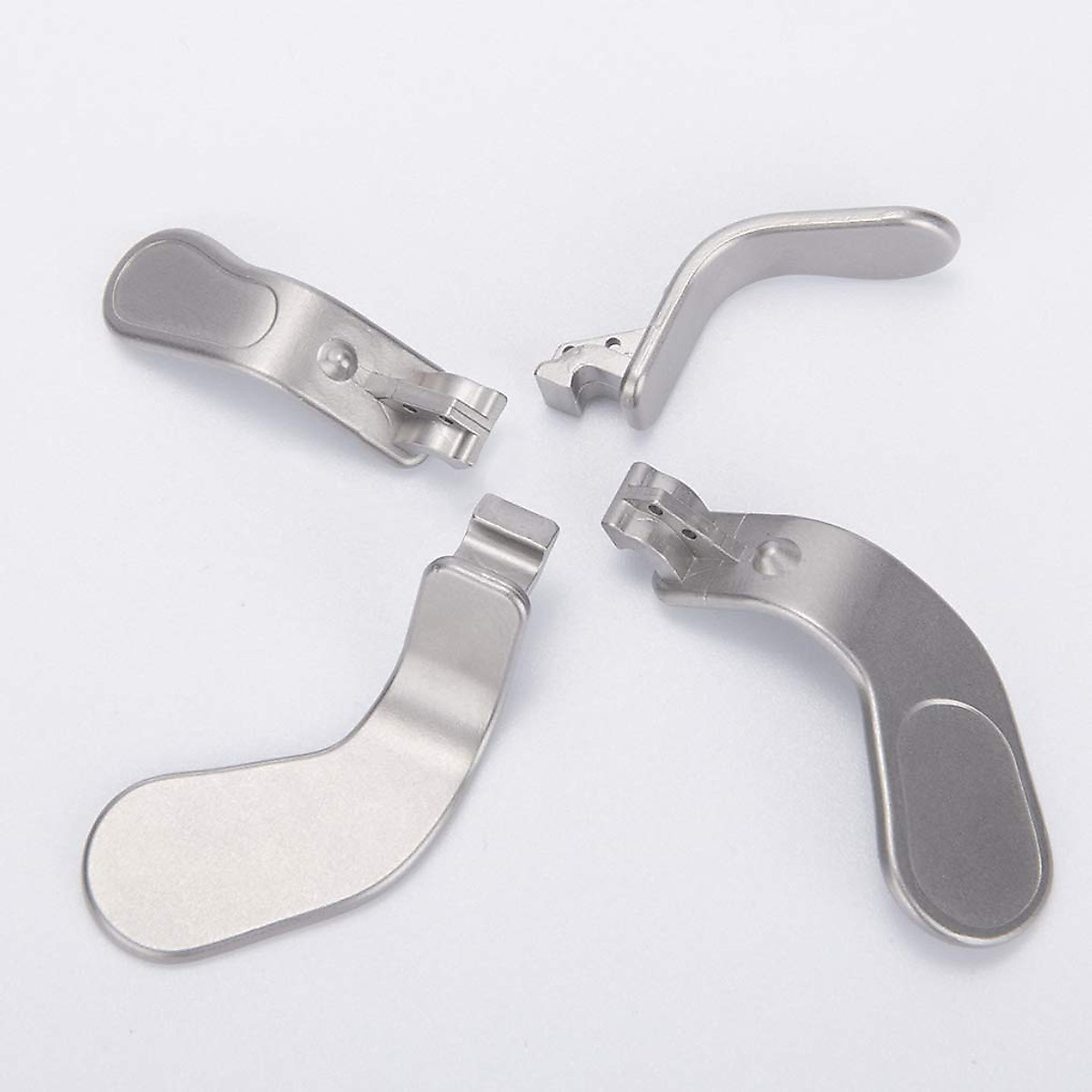 TOMSIN Xbox Elite Controller Series 2 and Series 1 Paddles,Metal Stainless Steel Paddles for Xbox One Elite 2 &1 Controller,Xbox Controller Elite 2 Core Accessories(2 Medium & 2 Mini) (Silver)