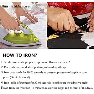 25PCS Embroidered Patches, Sew on/Iron on Patch Applique for Clothing, Assorted Styles Appliques for Hoodies, Blouses, Jeans, Shirts, Backpacks, Bags, Caps, Shoes, DIY Accessories