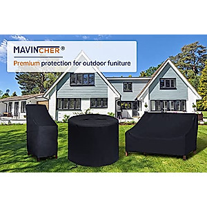 MAVINCHER Fire Pit Cover for Solo Stove Cover 22 Inch, Solo Stove Bonfire Cover Waterproof, 600D Heavy Duty Solo Stove Bonfire Accessories, Black, 22" D x 16" H