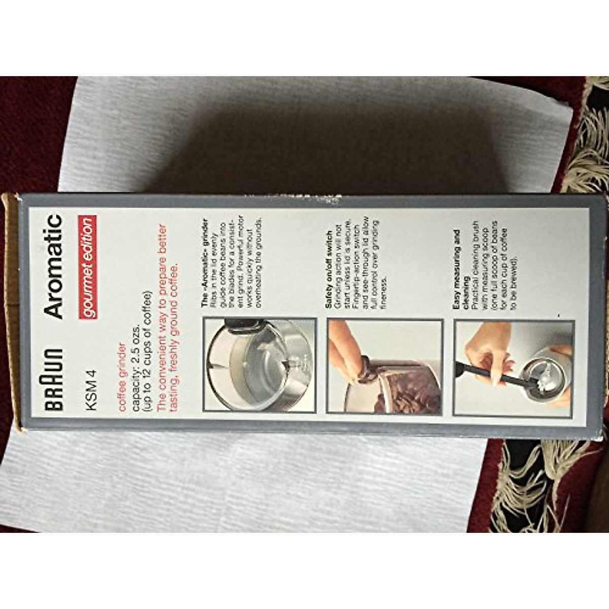 Braun Aromatic Coffee Grinder "Gourmet Edition" (Model: KSM 4)