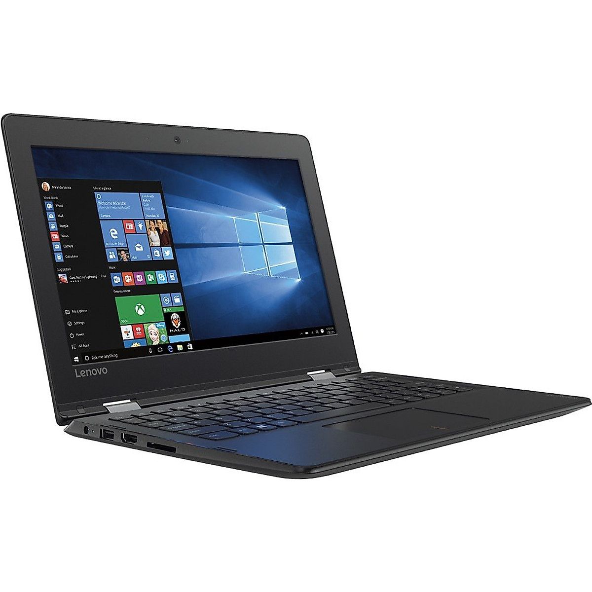 Lenovo - Flex 4 1130 2-in-1 80U30001US 11.6" Touch-Screen Laptop - Intel Celeron - 2GB Memory - 64GB eMMC Flash Memory - Black