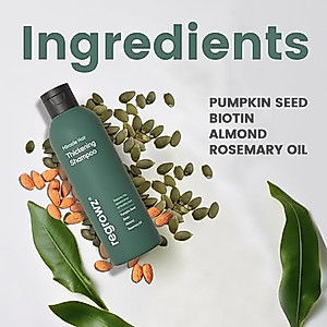 Regrowz Hair Thickening Shampoo for Natural Hair Growth - 7.6oz - Hair Growth Treatment for Men & Women for Thinning & Dry - DHT Blocker - Infused with Biotin, Saw Palmetto & Rosemary Oil