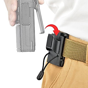 iGuerburn Tactical Radio Holder Duty Belt Accessories for 1.5"/1.75"/2" Belts, Radio Holster for Duty Belt Walkie Talkie Clip Law Enforcement Accessories for Motorola, BaoFeng, Midland, Hytera Radios