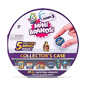 5 Surprise Mini Brands Series 3 Collector's Case - Store & Display 30 Minis with 5 Exclusive Minis by ZURU, Multi