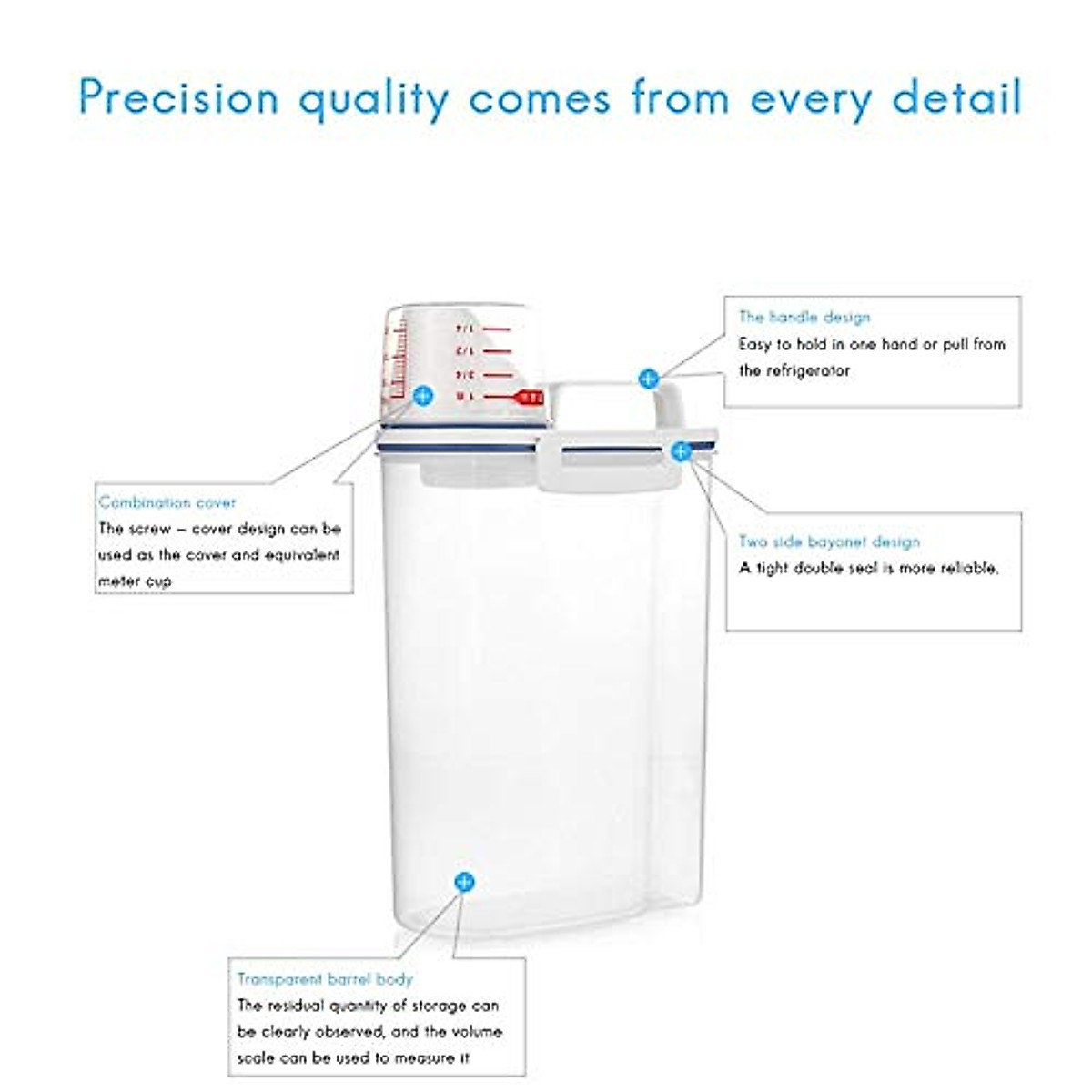 Rice Airtight Storage Container, Rice Storage Bin Cereal Containers Dispenser Storage Containers with Lids Kitchen Storage Bin Rice Holder Container Food Container Sets