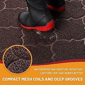 Door Mat Outdoor, 29x17, Welcome Mats for Entryway, Front Doormat for Home Entrance, Patio, Garage, RV Mats for Outside, Indoor Floor Mat, Durable, Non-Slip, Catches Muddy and Dirt(Brown)