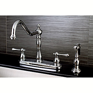 Kingston Brass KB7751BLBS English Vintage 8" Centerset Kitchen Faucet, 8-5/8" Spout Reach, Polished Chrome