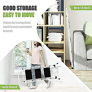 SIMPLI-MAGIC Step Ladder, 3 Step Stool Ergonomic Folding Step Stool with Wide Anti-Slip Pedal Sturdy Step Stool for Adults Multi-Use for Household, Kitchen，Office Step Ladder Stool (3 Step - White)
