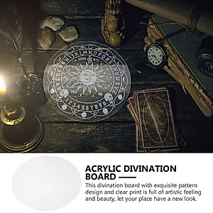 2pcs Pendulum Dashboard Divination Accessory Divination Board Centerpiece Portable Divination Board Pendulum Board Divination Message Board Desktop Divination Board Acrylic Board