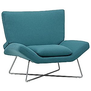 Amazon Brand – Rivet Farr Lotus Accent Chair, 39.8"W, Aqua