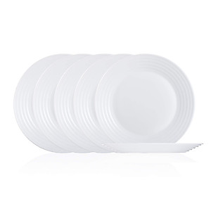 Luminarc P2169 Harena 7.25" Dessert Plate, Set of 6, Set, 1, White