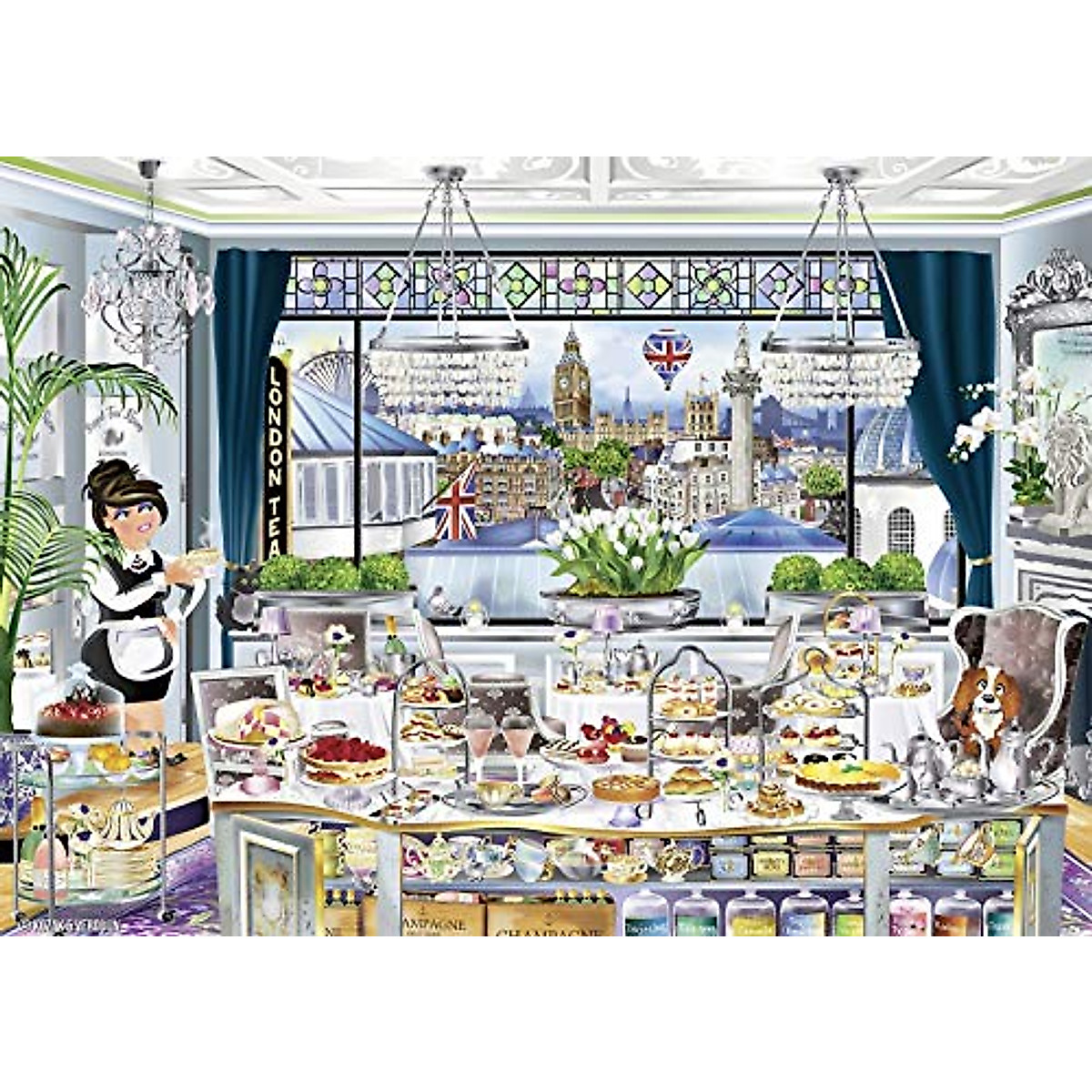 Ravensburger London Tea Party 1000 Piece Jigsaw Puzzle for Adults & for Kids Age 12 & Up
