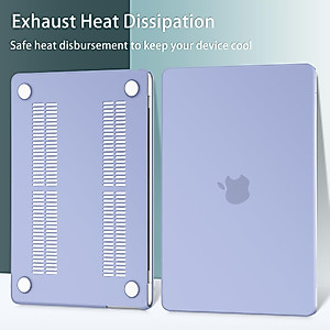 May Chen Compatible with MacBook Air 15 inch Case 2024 2023 New M3 M2 Model A3114 A2941, Protective Cover for Laptop Hard Shell with Keyboard Cover + Screen Protector - Matte Airy Blue