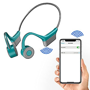 WANFEI Bone Conduction Headphones, Running Bluetooth Headphones, Air Open Ear Wireless Earphones with Mic for Sports Hiking Running Driving Cycling Fitness Workouts Walking