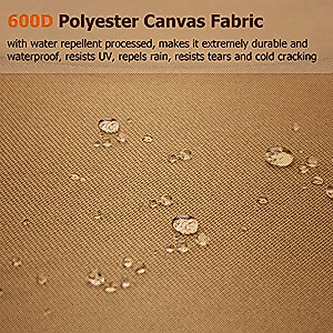 NEXCOVER Square Fire Pit Cover - Waterproof 600D Heavy Duty Cover, Premium Patio Outdoor Cover, 36”L x 36”W x 24”H, Fits for 33 inch, 34 inch, 35 inch, 36 inch Fire Pit / Table, Brown.