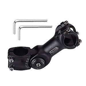 FOMTOR 25.4mm Adjustable Stem 90mm 0~60 Degree UNO MTB Adjustable Handlebar Stem for Most Mountain Bike Road Bike (Fit for 1'' Handlebar)