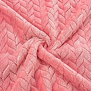Fuzzy Baby Blanket or Throw Blanket for Girl or boy, Soft Warm Cozy Fleece Plush Sherpa Blanket, Nursery Receiving Swaddling Blankets for Bed, Crib, Stroller, Travel (XXS/24×32", Coral Pink)