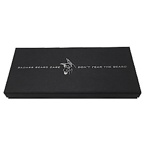 Badass Beard Care Wood Beard Comb for Men - Fine Tooth, Anti-Static