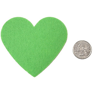 Playfully Ever After 3 Inch Green 22pc Stiff Felt Hearts