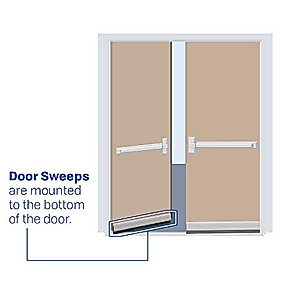 Fire Rated/Aluminum Door Bottom Sweep with Snap-on Cover and Solid Rubber Extrusion (7774CA), (48'' L x 11/12'' W x 12/8'' H)