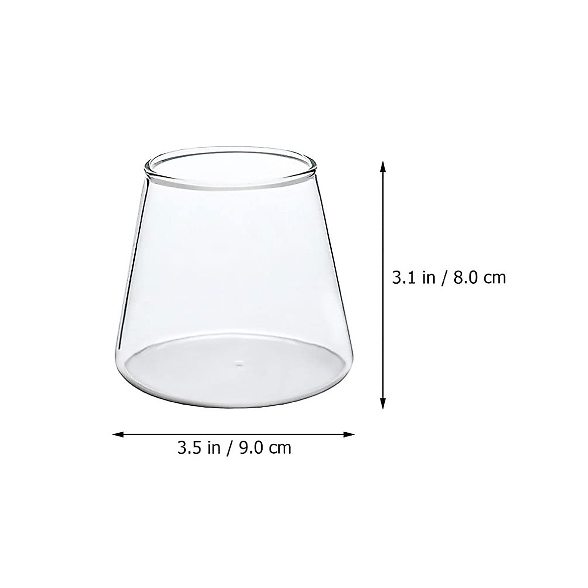 GANAZONO 2Pcs mount fuji glass cup Drinking Glasses Iced Coffee Glass Cups Transparent Ice Cream Cup Juice Whiskey Soda Cup Water glass juice cups Mugs borosilicate glass beer mug