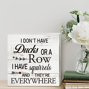 Funny Office Quote Wooden Box Sign Desk Decor Rustic Humorous Wood Block Plaque Box Sign for Home Living Room Shelf Table Decoration (5 X 5 Inch)