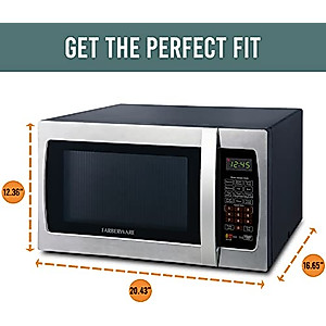 Farberware FMO13AHTBKI Professional 1.3 Cu. Ft. 1100-Watt Microwave Oven with Sensor, Stainless Steel