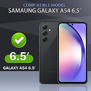 Privacy Screen Protector for Samsung Galaxy A54 5G with Camera Lens Protector[2+2 Pack], Anti-Spy Tempered Glass Film,9H Hardness,Anti-Scratch