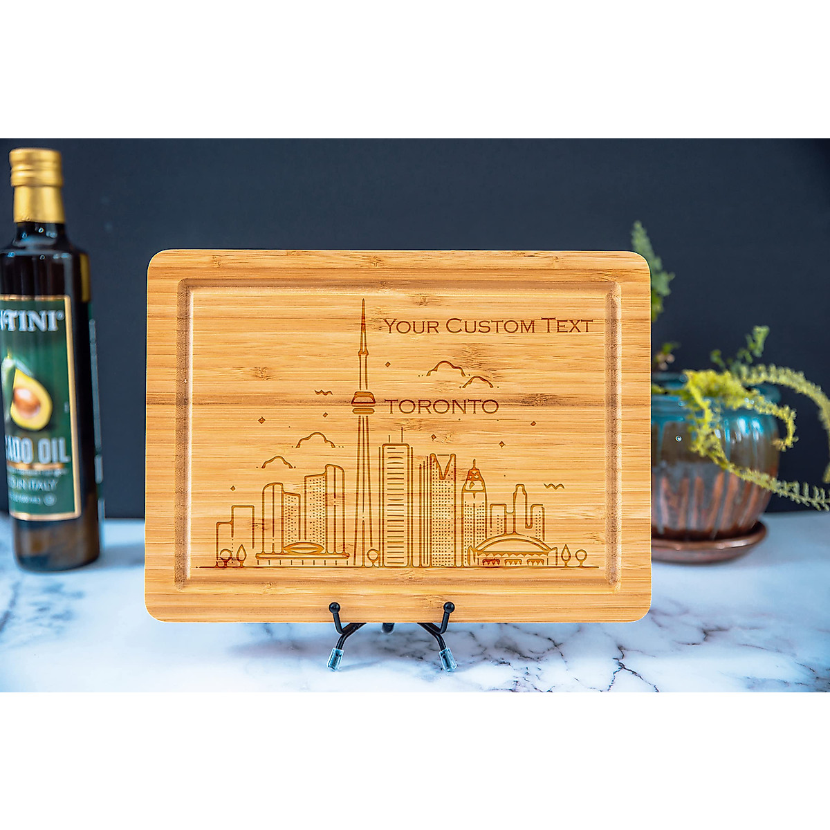 Chicago Skyline Cutting Board, Custom Housewarming Gift, Personalized Cutting Board, Wedding Gift for Couples, Wooden Bamboo Board with 6 Different Styles