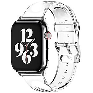 elago Clear Band Compatible with Apple Watch Band 38mm 40mm 41mm, Compatible with iWatch Series 8/SE2/7/6/SE/5/4/3/2/1 – Transparent Protective Band, Watch Strap Connector Included